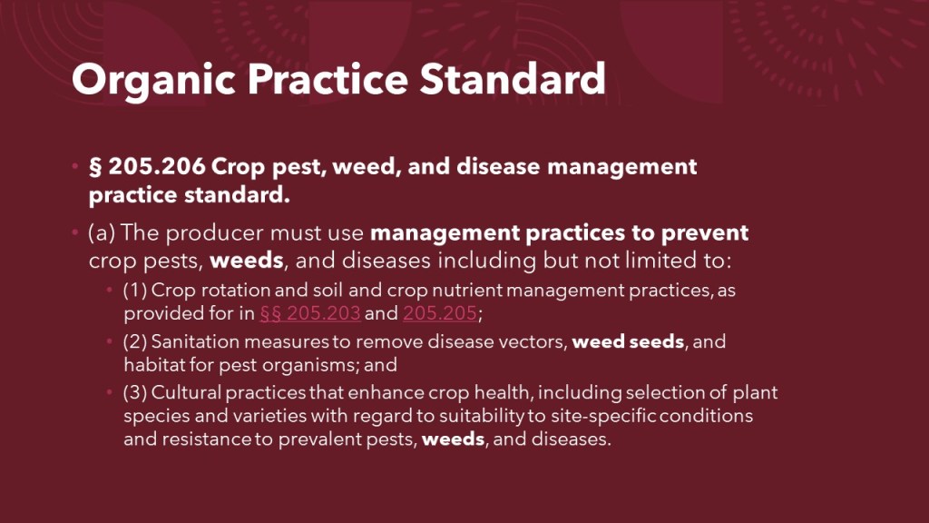 Organic Weed Control – Texas A&M AgriLife Organic