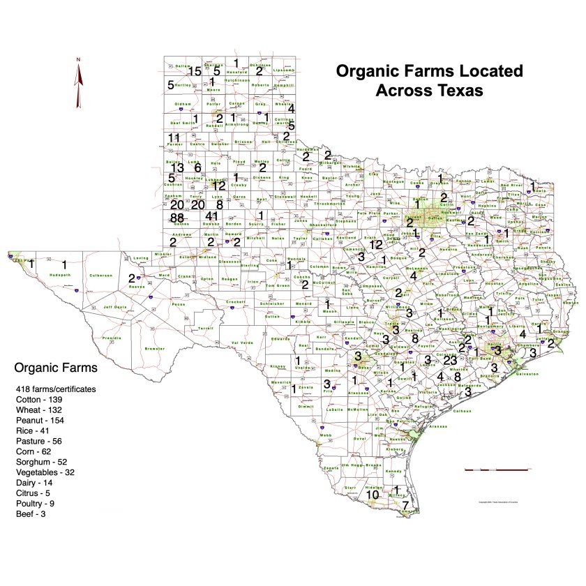 Where are the Organic Farms and Organic Handlers located? – Texas A&M ...